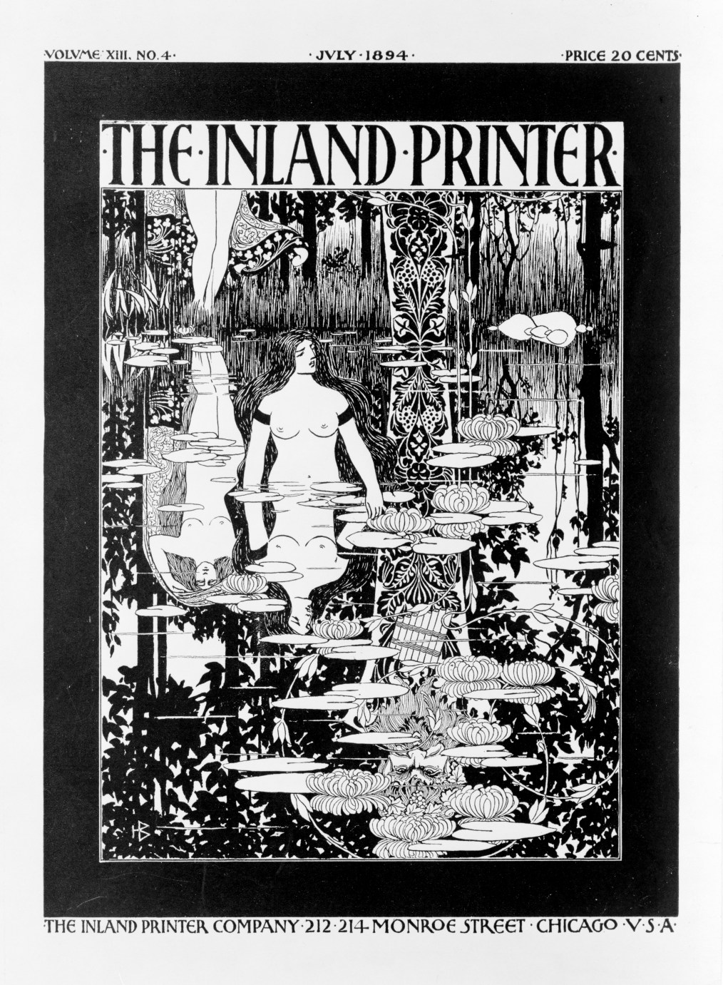 Cover of “The Inland Printer” magazine, Will H. Bradley, July 1894 ...